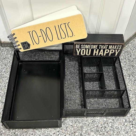 Staples | Storage & Organization | Desk Organizer Bundle Black Metal ...